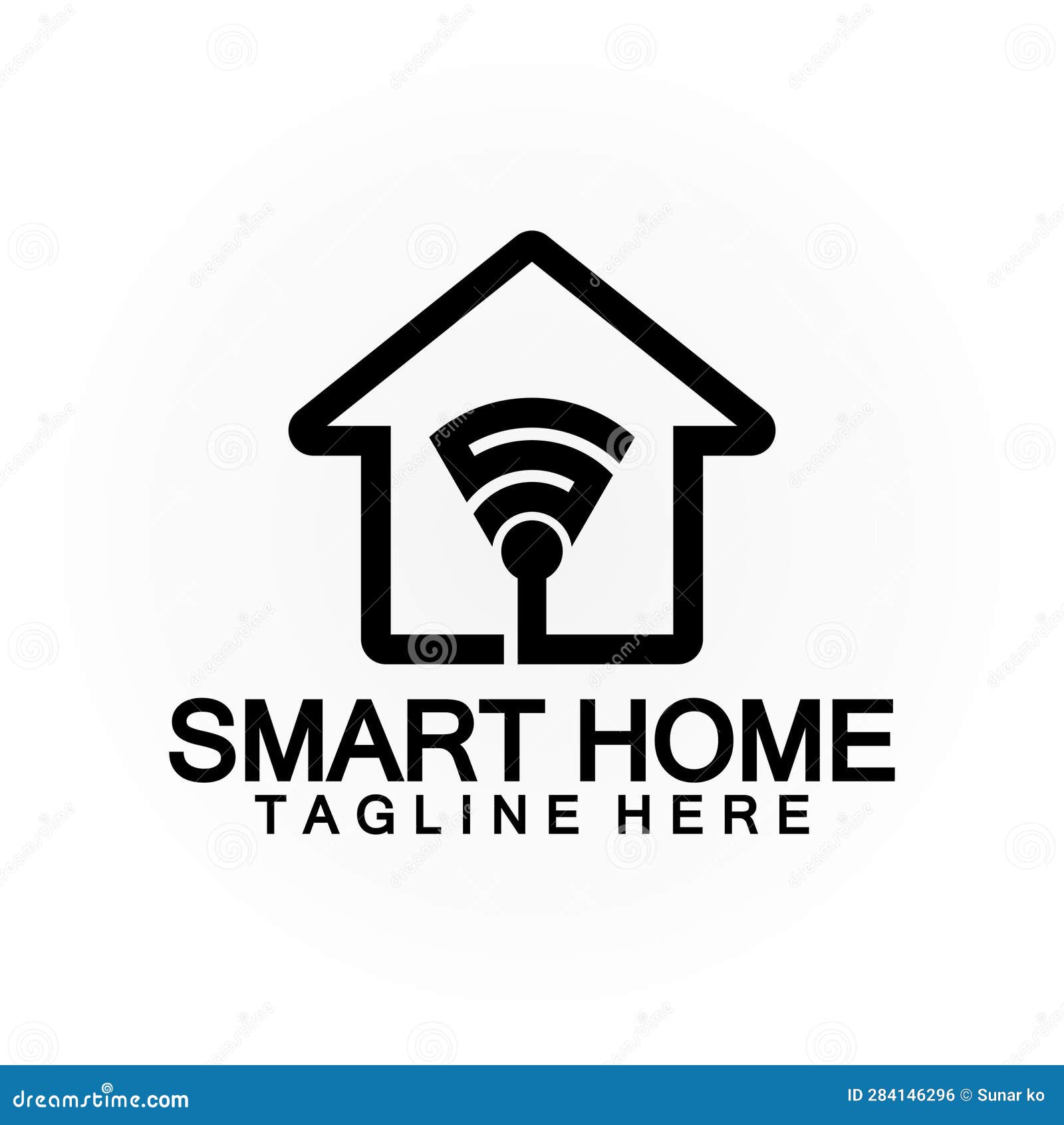 Smart Home Tech Signal Wifi Wireless Logo Vector Design Template Stock Vector - Illustration of ...