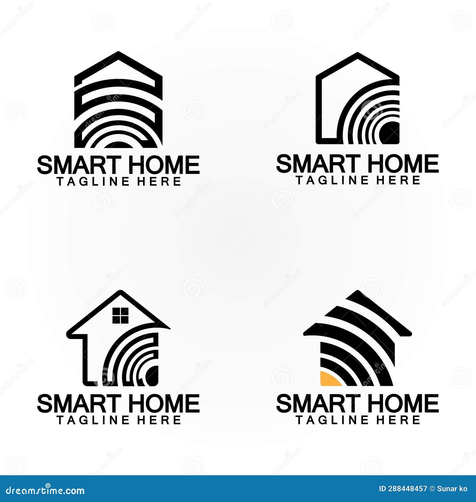 Smart Home Tech Signal Wifi Wireless Logo Vector Design Template Stock ...