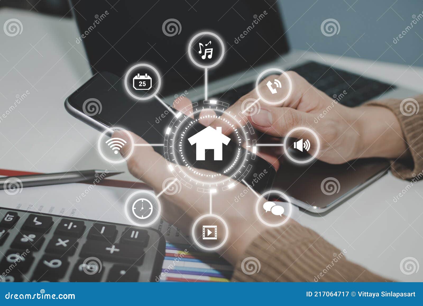 Smart Home Technology. Hand Control and Using Interface on Digital ...