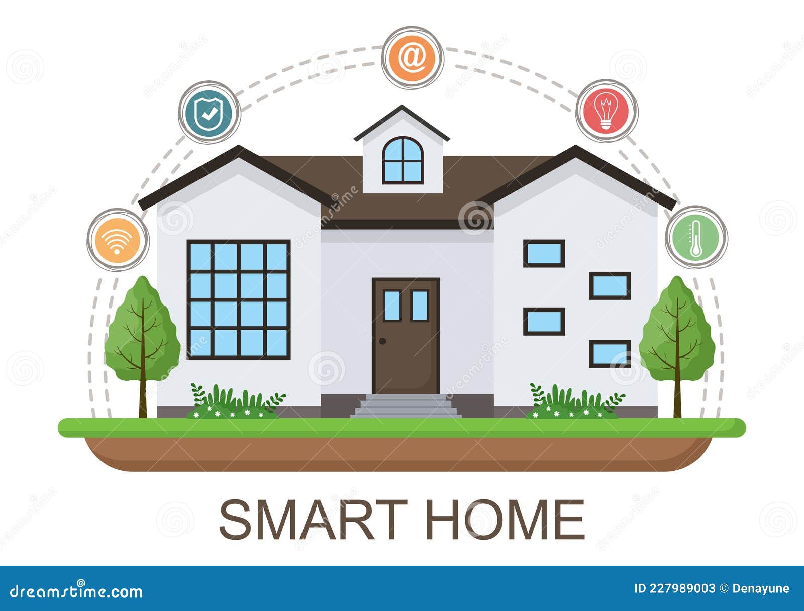 Smart Home Technology House Control System of Lighting, Heating ...