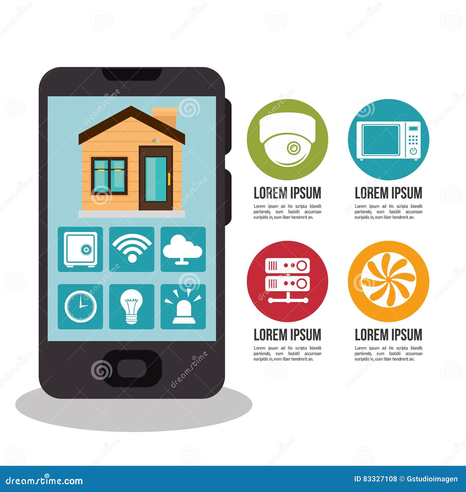 Smart home technology icon stock illustration. Illustration of system ...