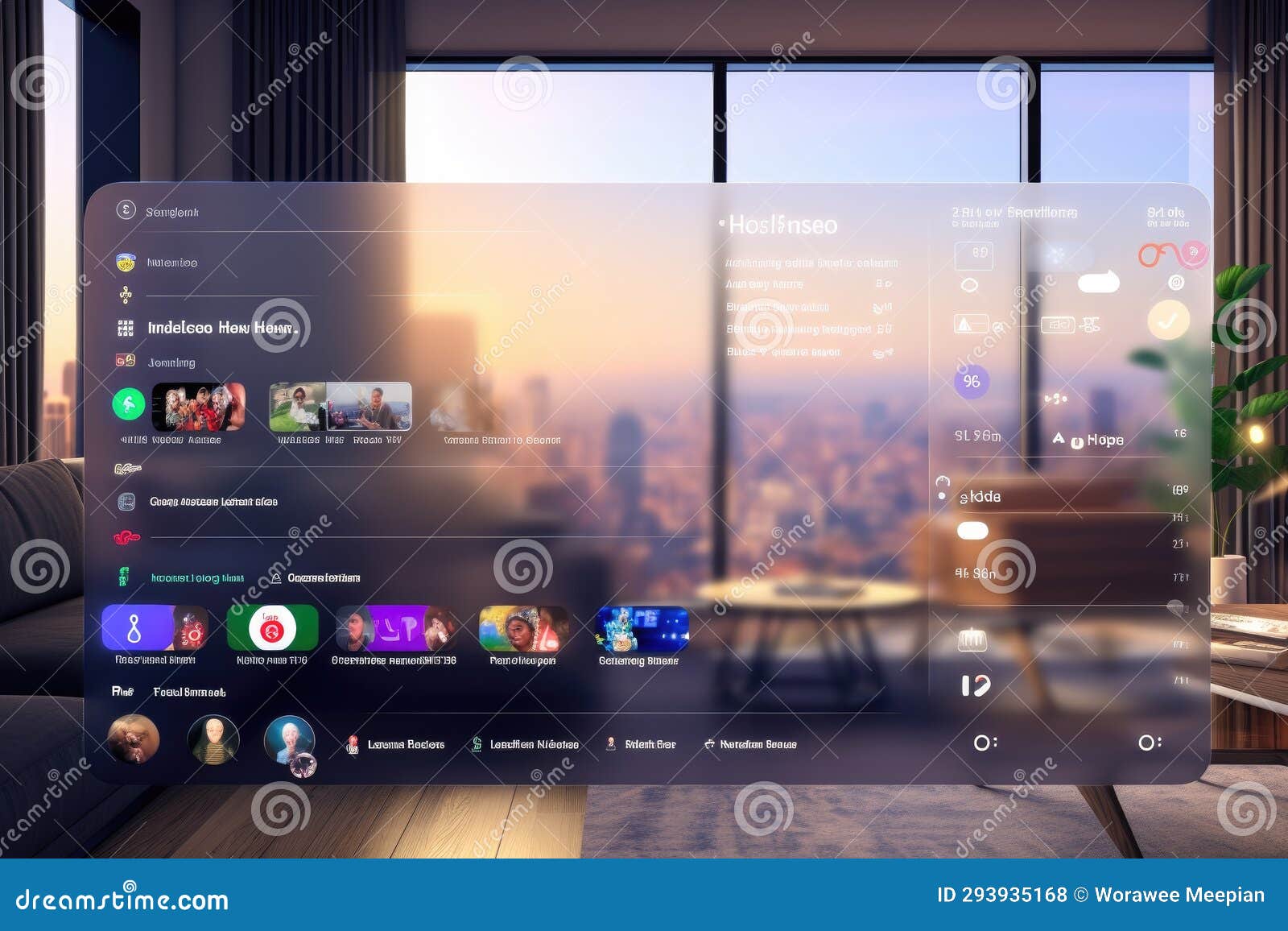 Smart Home Ui AR Interface. Technology and Innovation Stock Photo ...