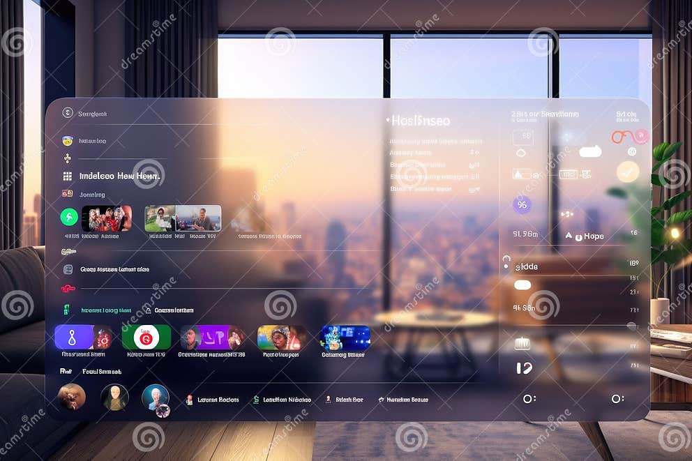 Smart Home Ui AR Interface. Technology and Innovation Stock Photo ...