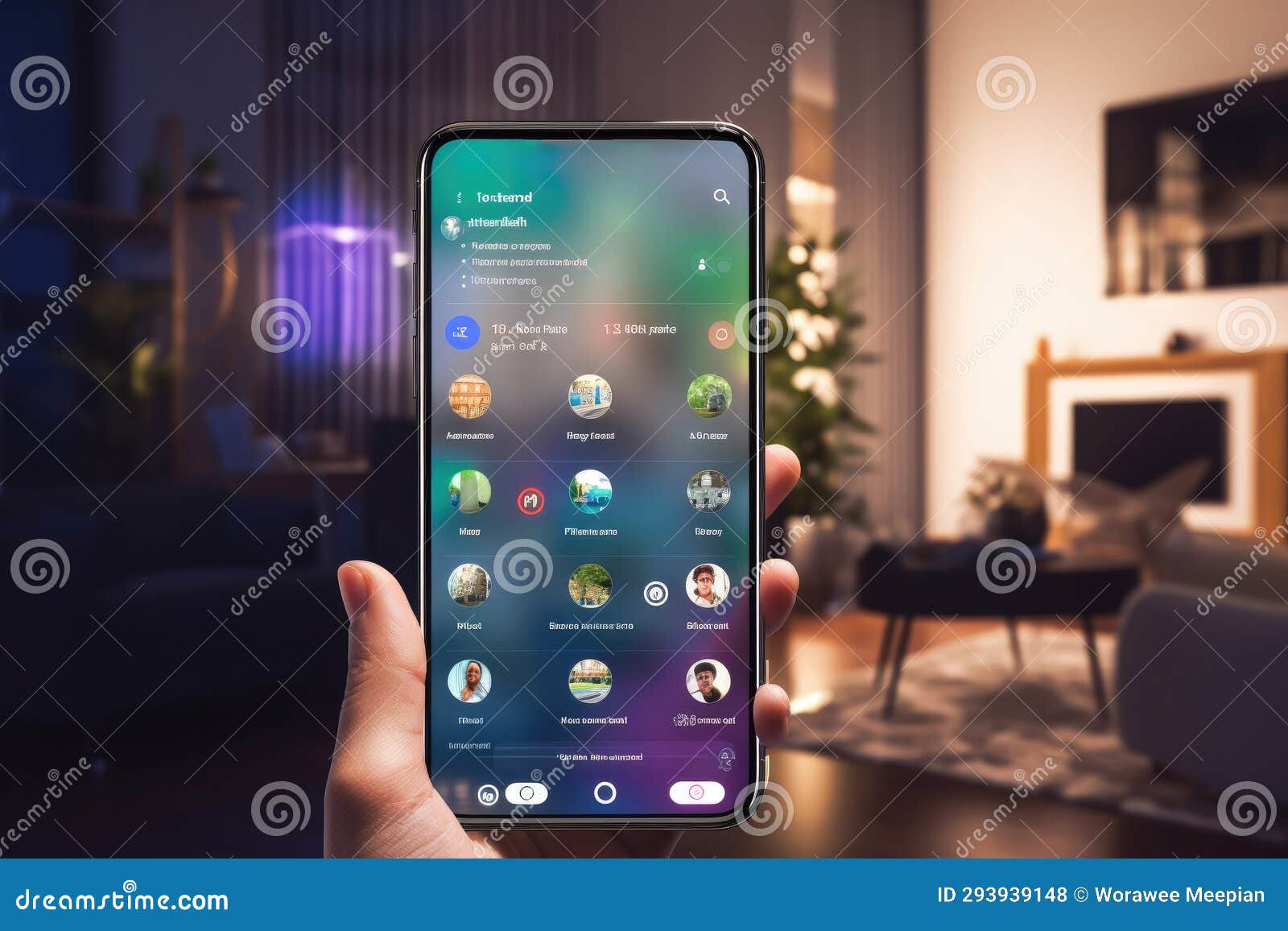 Smart Home Ui AR Interface. Technology and Innovation Stock ...