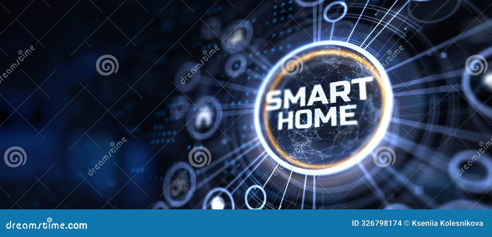 Smart Home Wireless Control System. IOT Internet of Things Concept ...