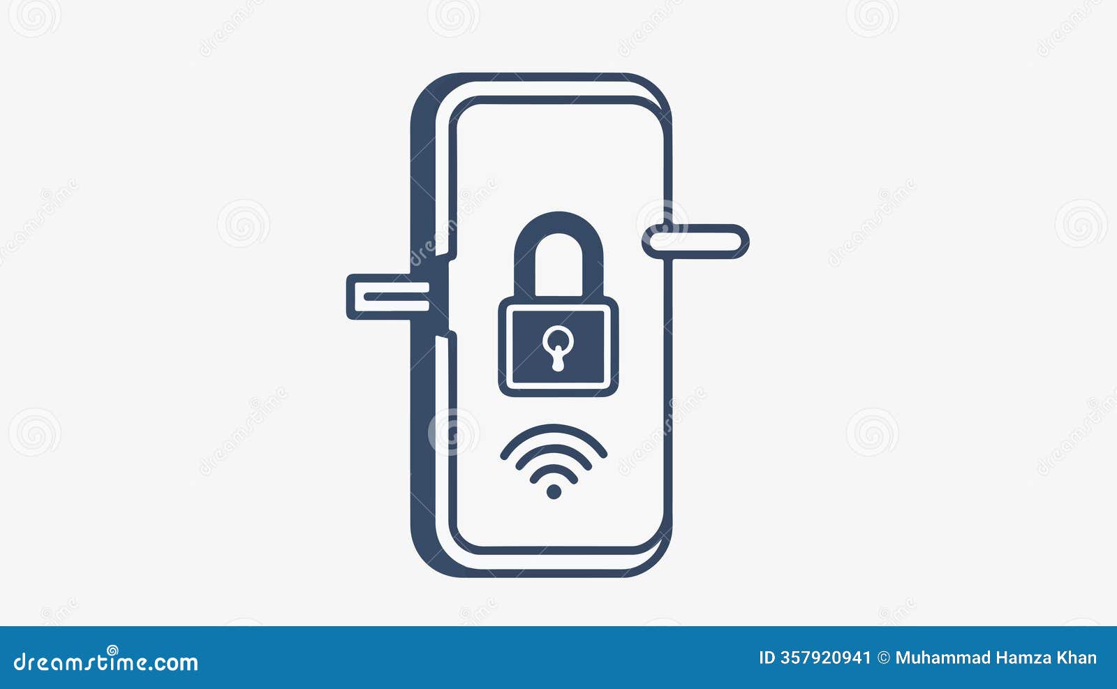 Wireless Door Lock Hand Drawn Outline Doodle Icon. Cartoon Vector ...