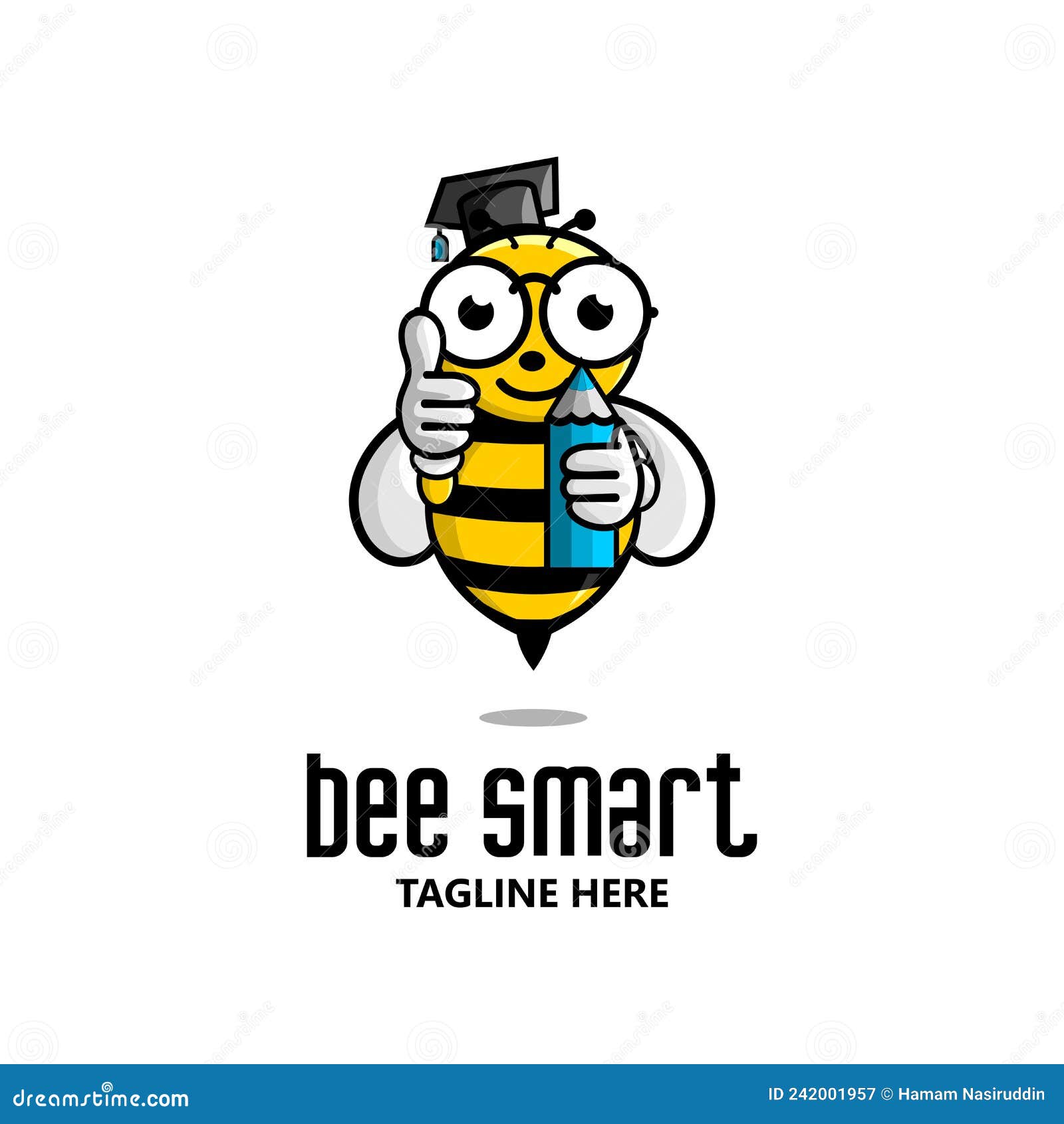 Smart of honey bee stock vector. Illustration of healthy - 242001957