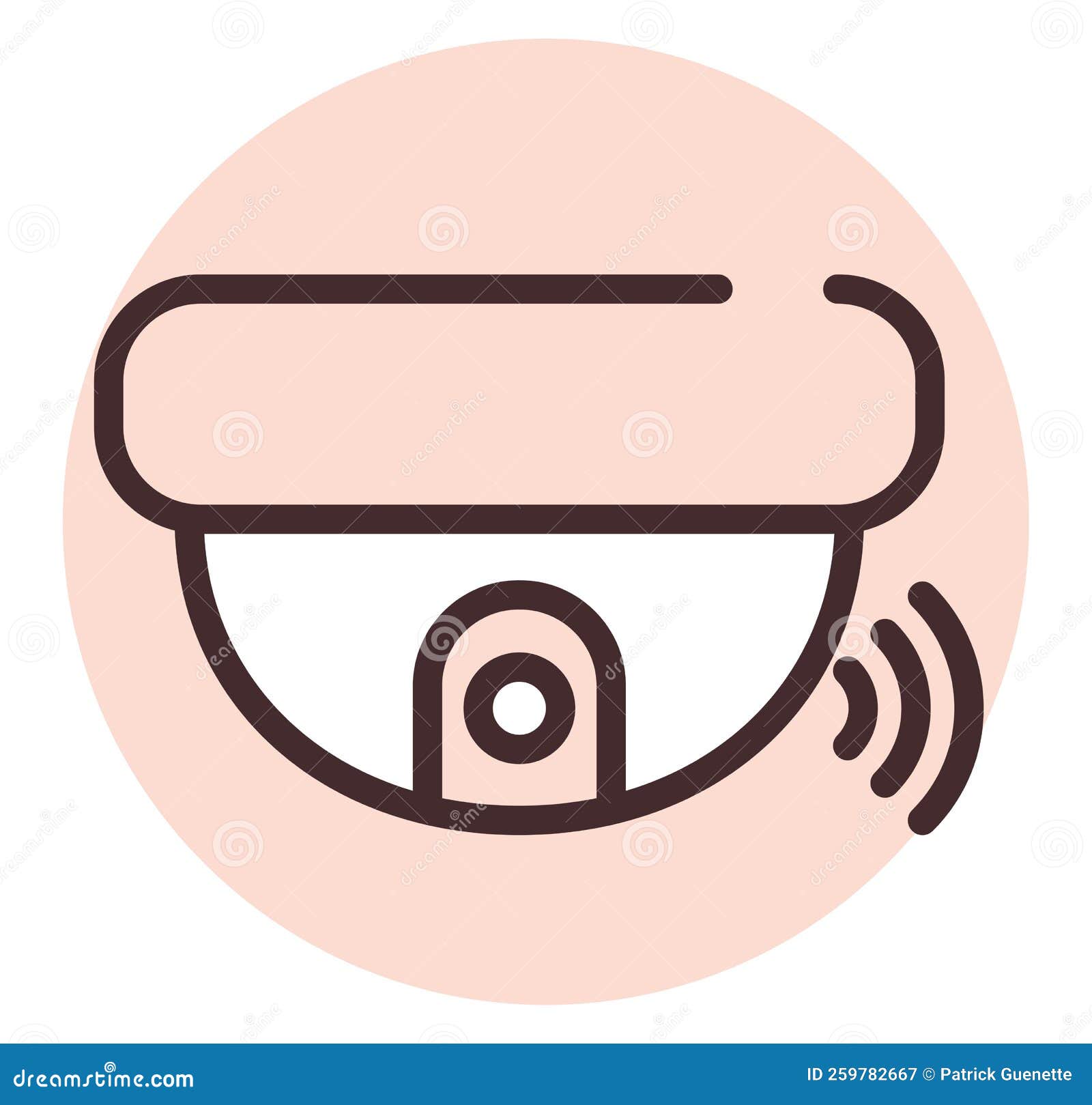 Smart house camera, icon stock vector. Illustration of symbol - 259782667