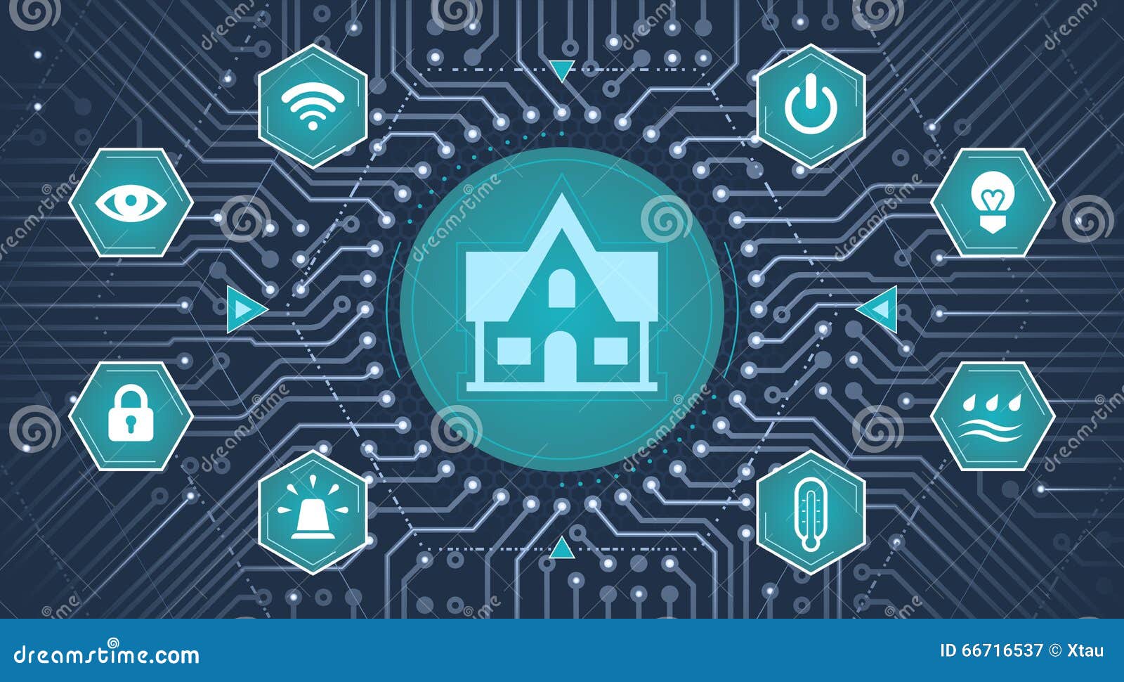 Smart House Concept stock vector. Illustration of home - 66716537