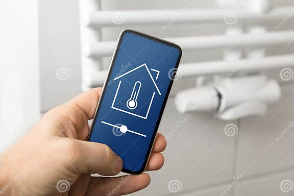 Smart House Heating Control Stock Image - Image of temperature, system ...