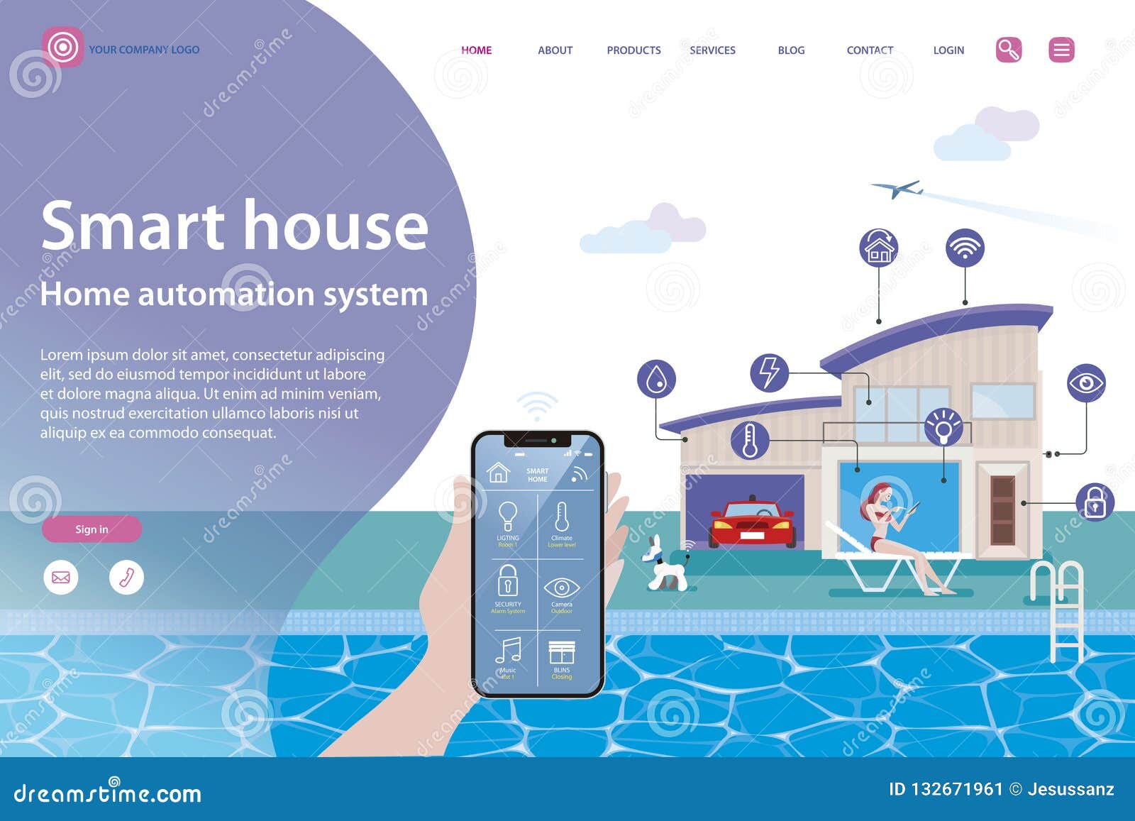 Smart House Home Automation System Stock Vector - Illustration of ... Smart House Home Automation System Stock Vector - Illustration of ...