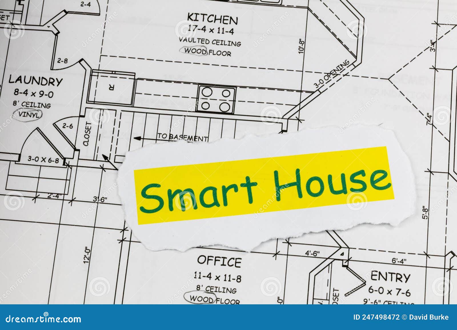 Smart House Residential Floor Plan Wireless Network Digital Technology ...