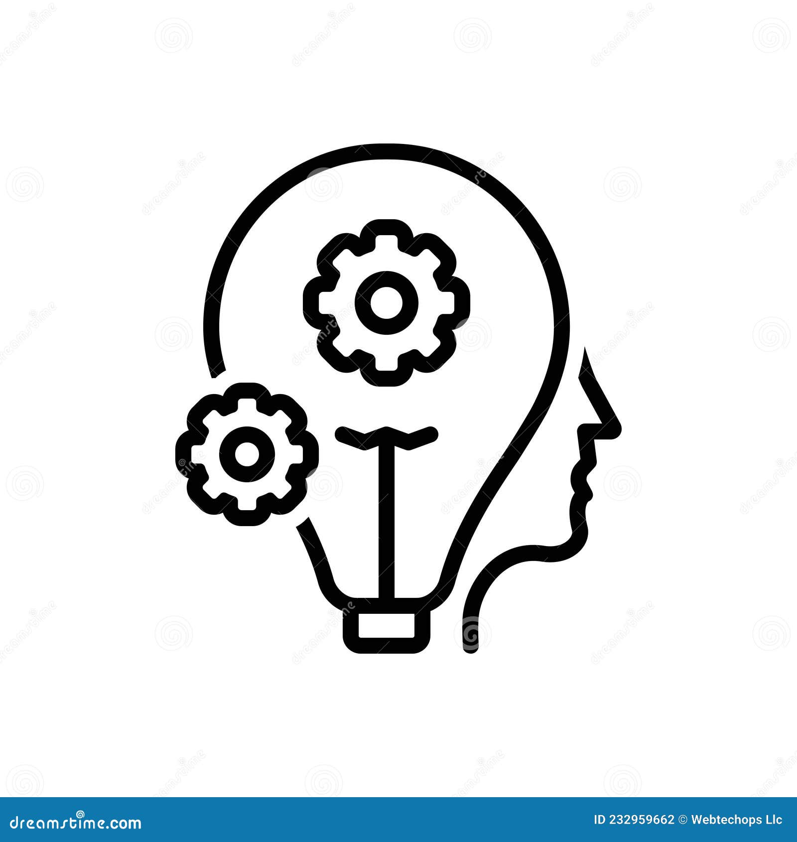 Black Line Icon for Smart, Clever and Sharp Stock Vector - Illustration ...