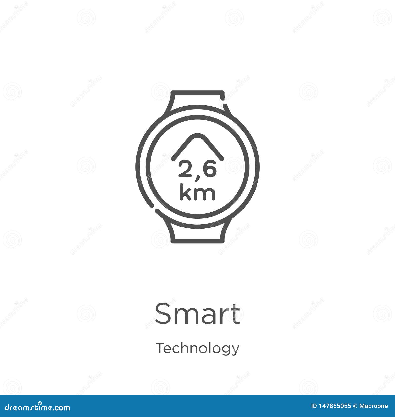 Smart Icon Vector from Technology Collection. Thin Line Smart Outline ...