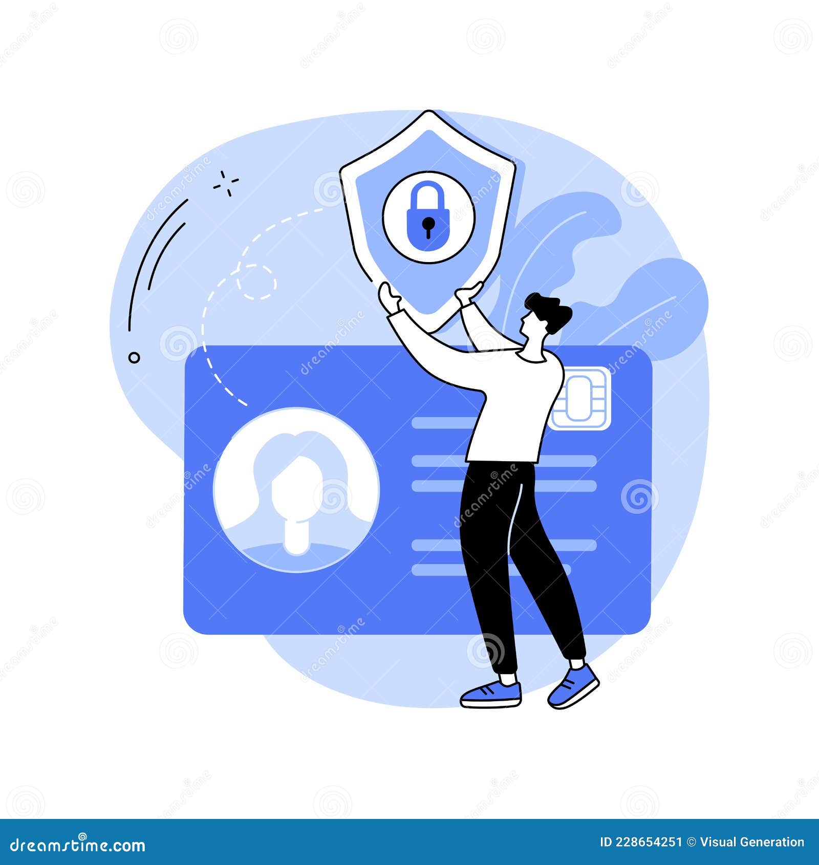 Smart ID Card Abstract Concept Vector Illustration. Stock Vector ...