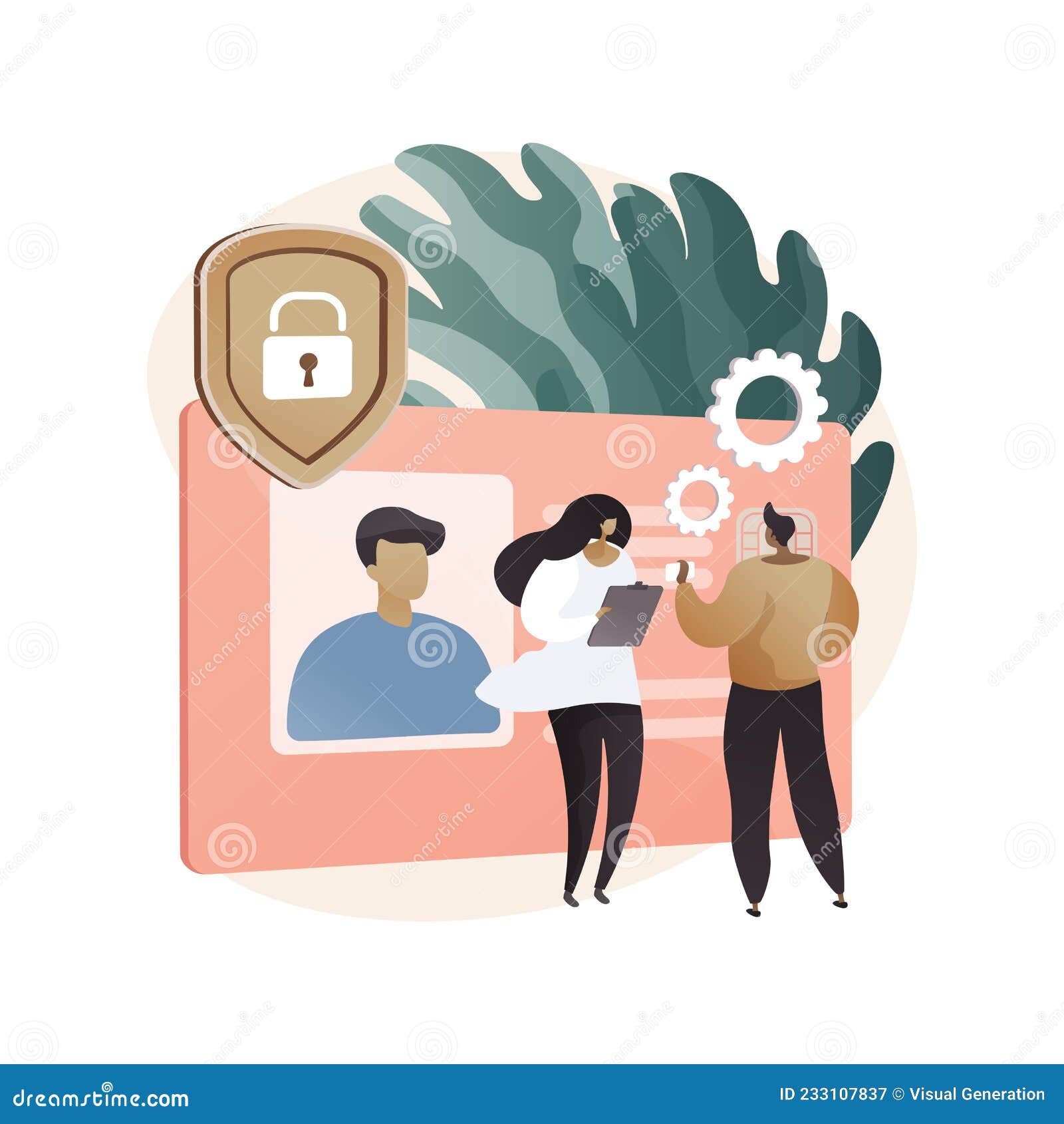 Smart ID Card Abstract Concept Vector Illustration. Stock Vector ...