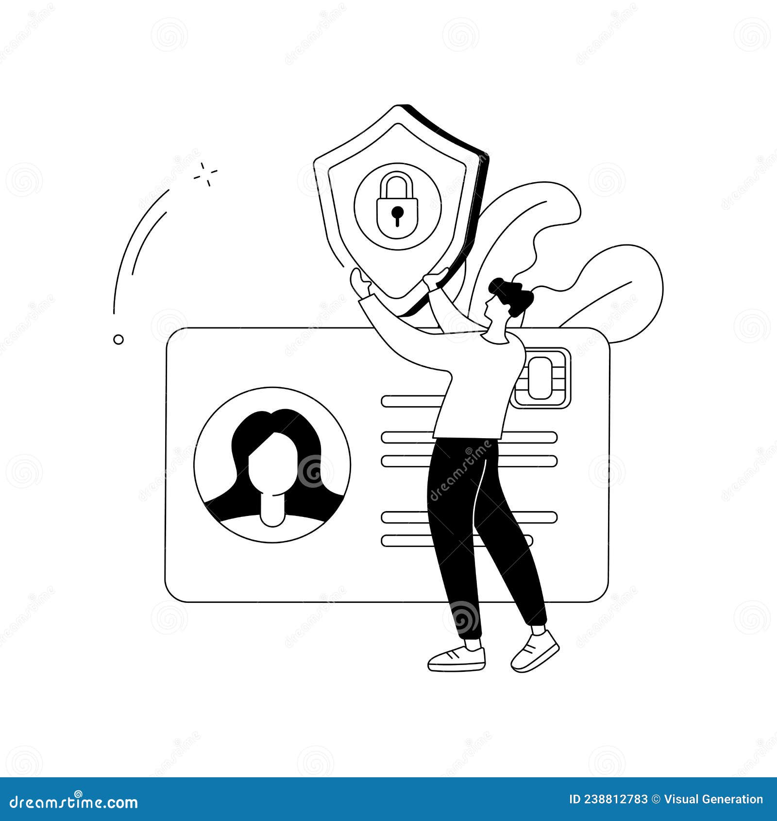 Smart ID Card Abstract Concept Vector Illustration. Stock Vector ...