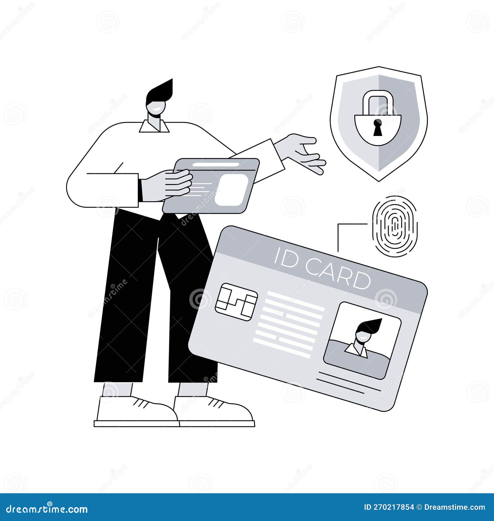 Smart ID Card Abstract Concept Vector Illustration. Stock Vector ...