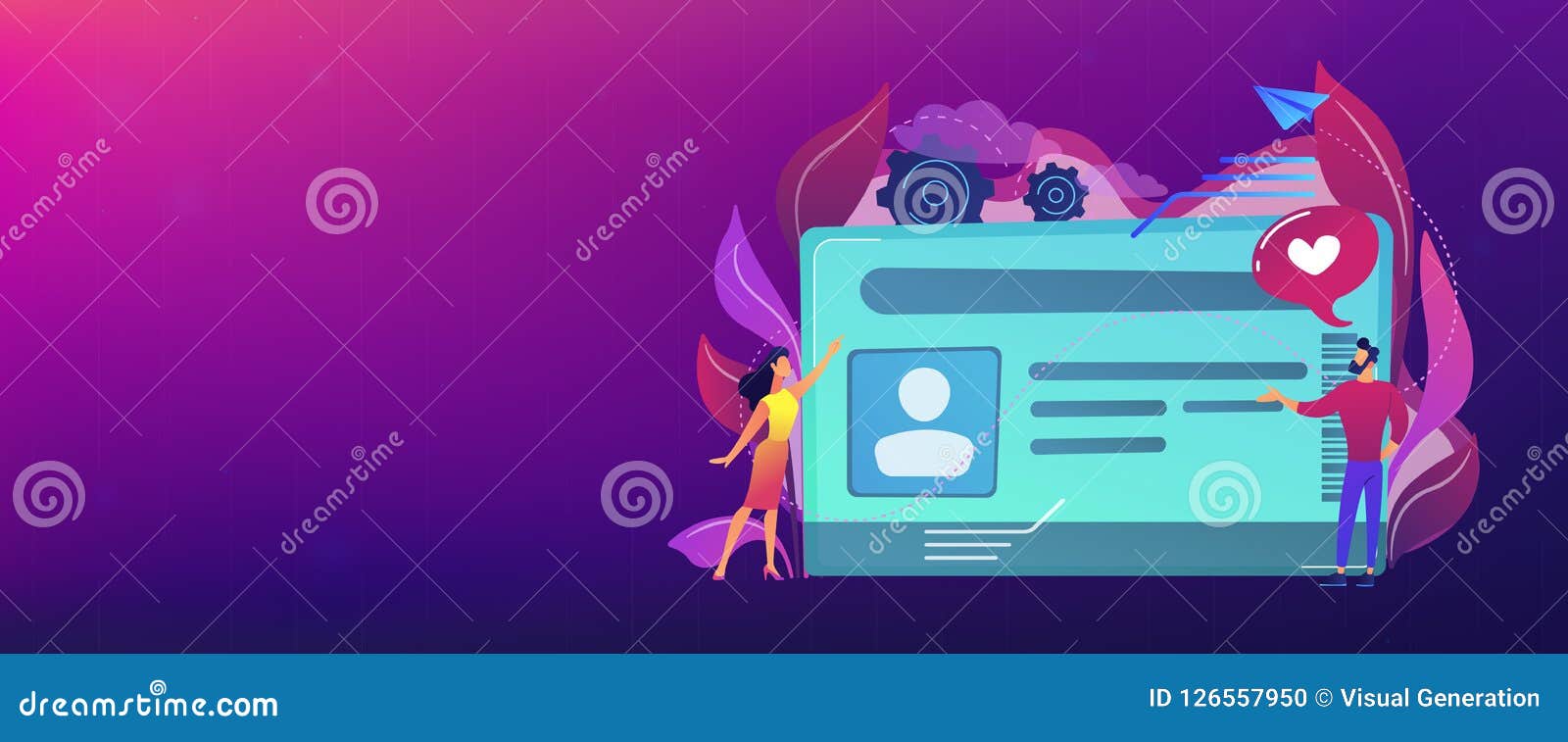 Smart ID Card Header Banner. Stock Vector - Illustration of footer ...