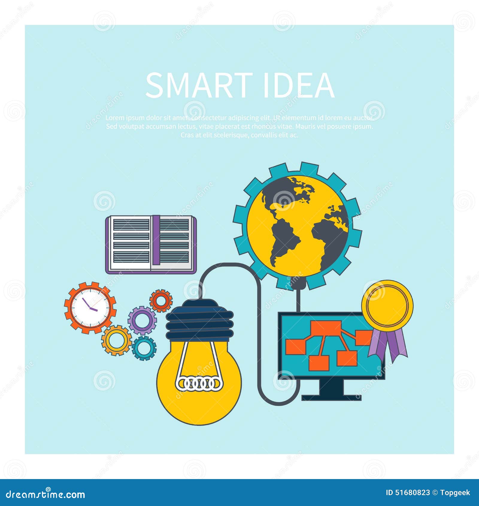 Smart idea concept stock vector. Illustration of logo - 51680823