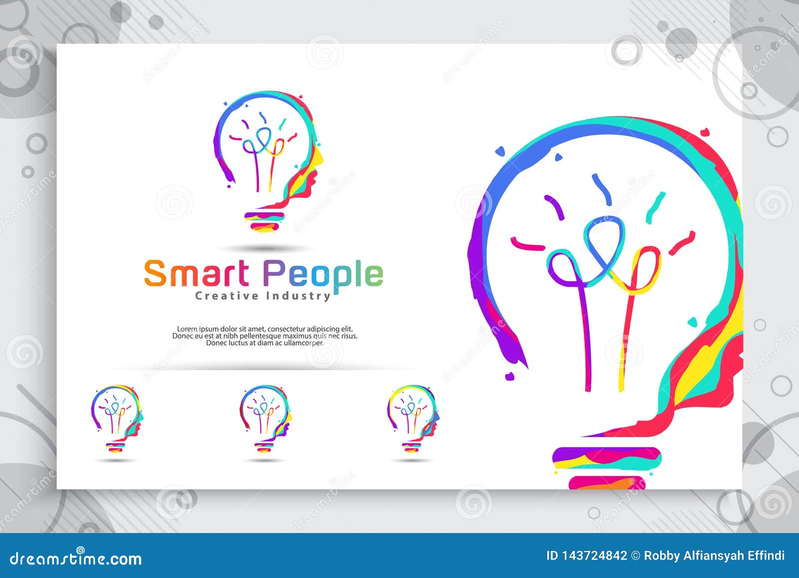Smart Idea Vector Logo Design with Colorful Concept for Education and ...