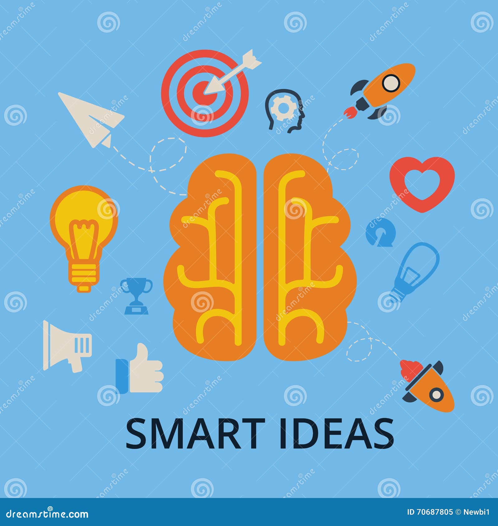 Ideas Of A Brain Royalty-Free Stock Photo | CartoonDealer.com #6585837