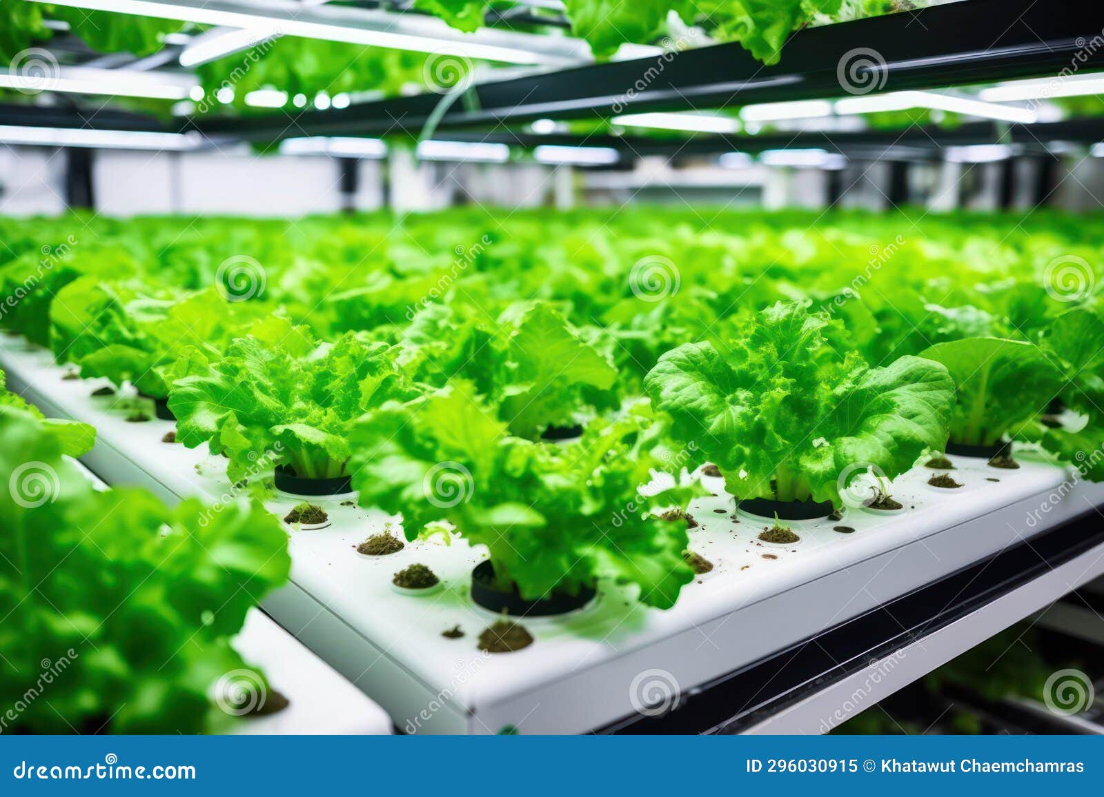 Smart Indoor Farming, Automated Watering System in Action Stock ...
