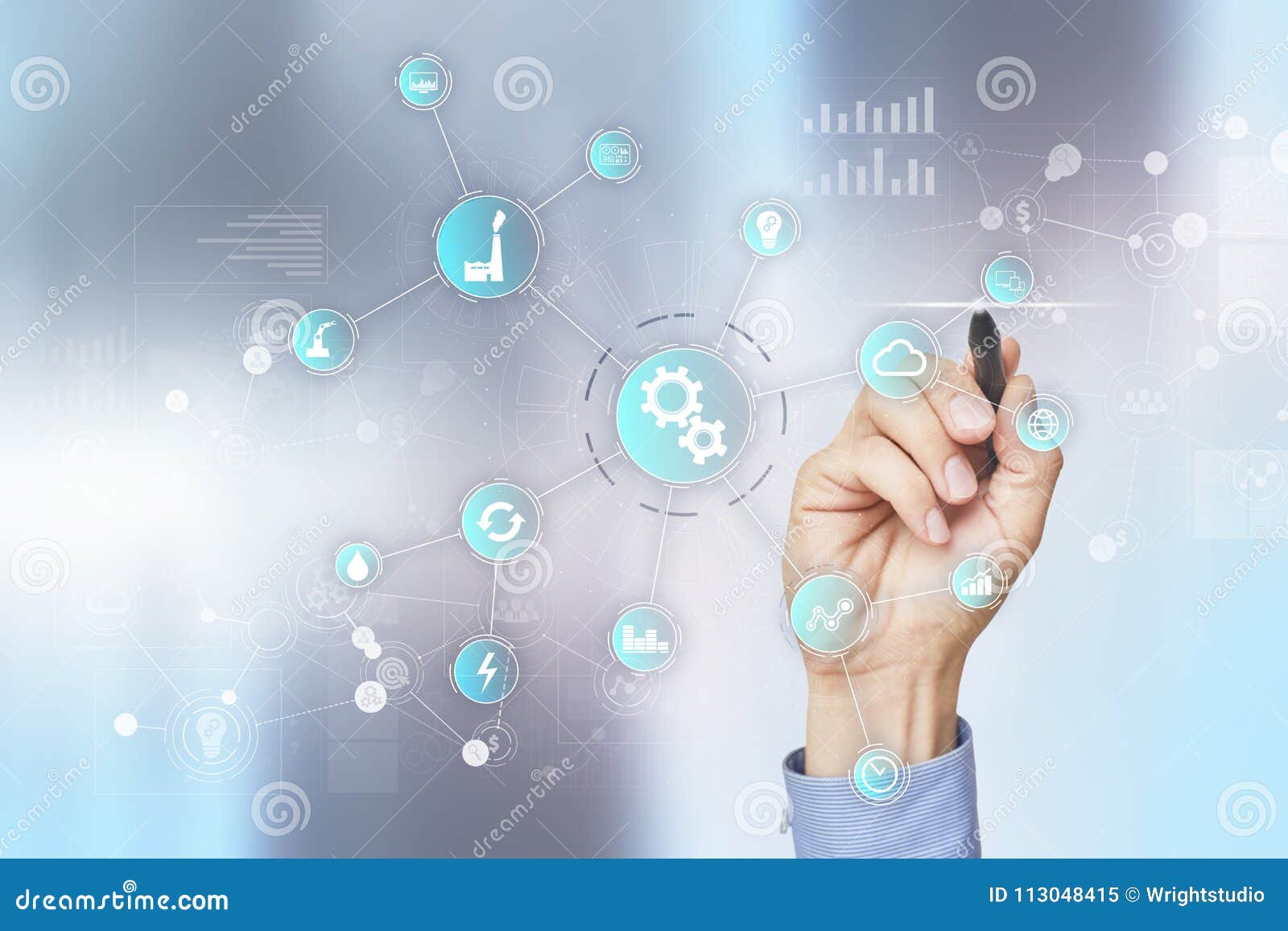 Smart Industry and Automation Concept. Internet of Things. IOT ...