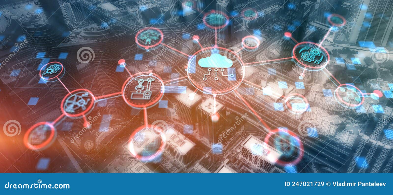 Smart Industry Concept. Automation and Data Exchange in Manufacturing ...