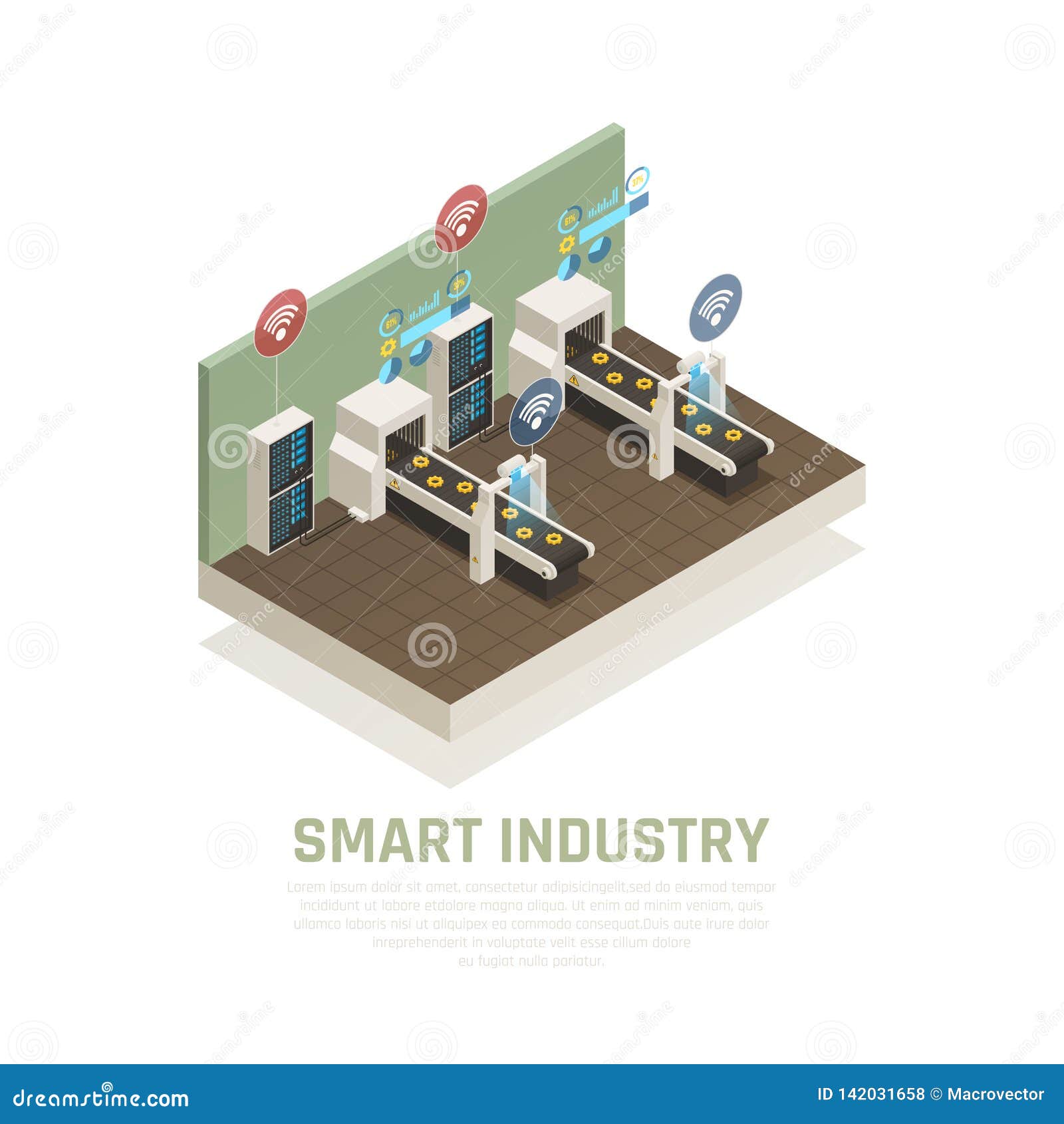Smart Industry Concept stock vector. Illustration of management - 142031658