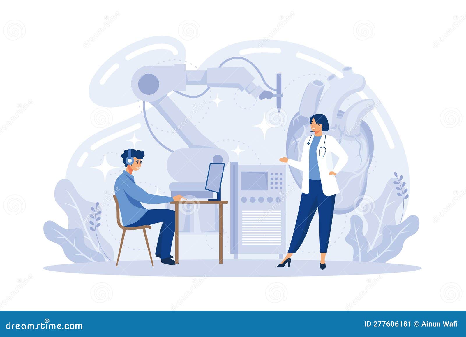 Smart Industry Development. Artificial Intelligence in Surgery Stock ...