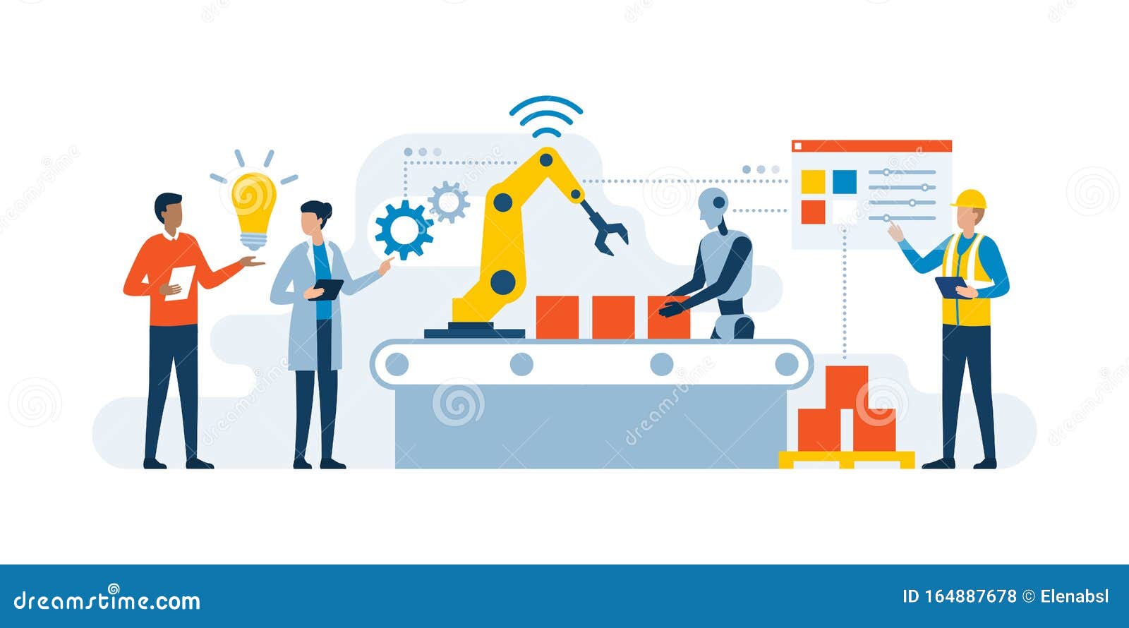 Smart Industry 4.0 Concept. Factory Automation. Autonomous Industrial ... Smart Industry 4.0 Concept. Factory Automation. Autonomous Industrial ...