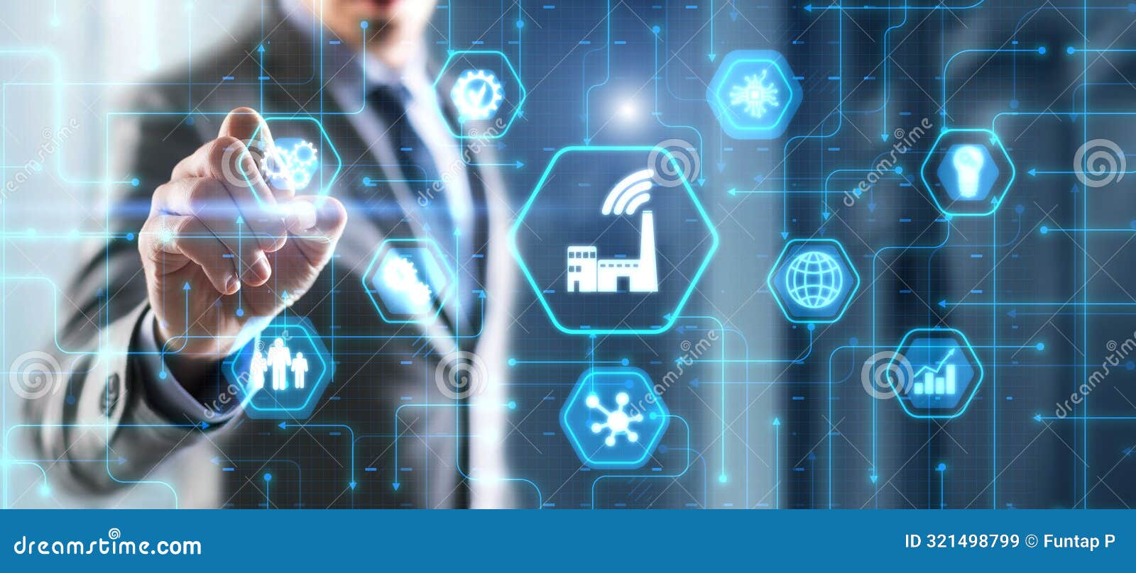 Smart Industry. Technology Process Automation Concept Stock ...