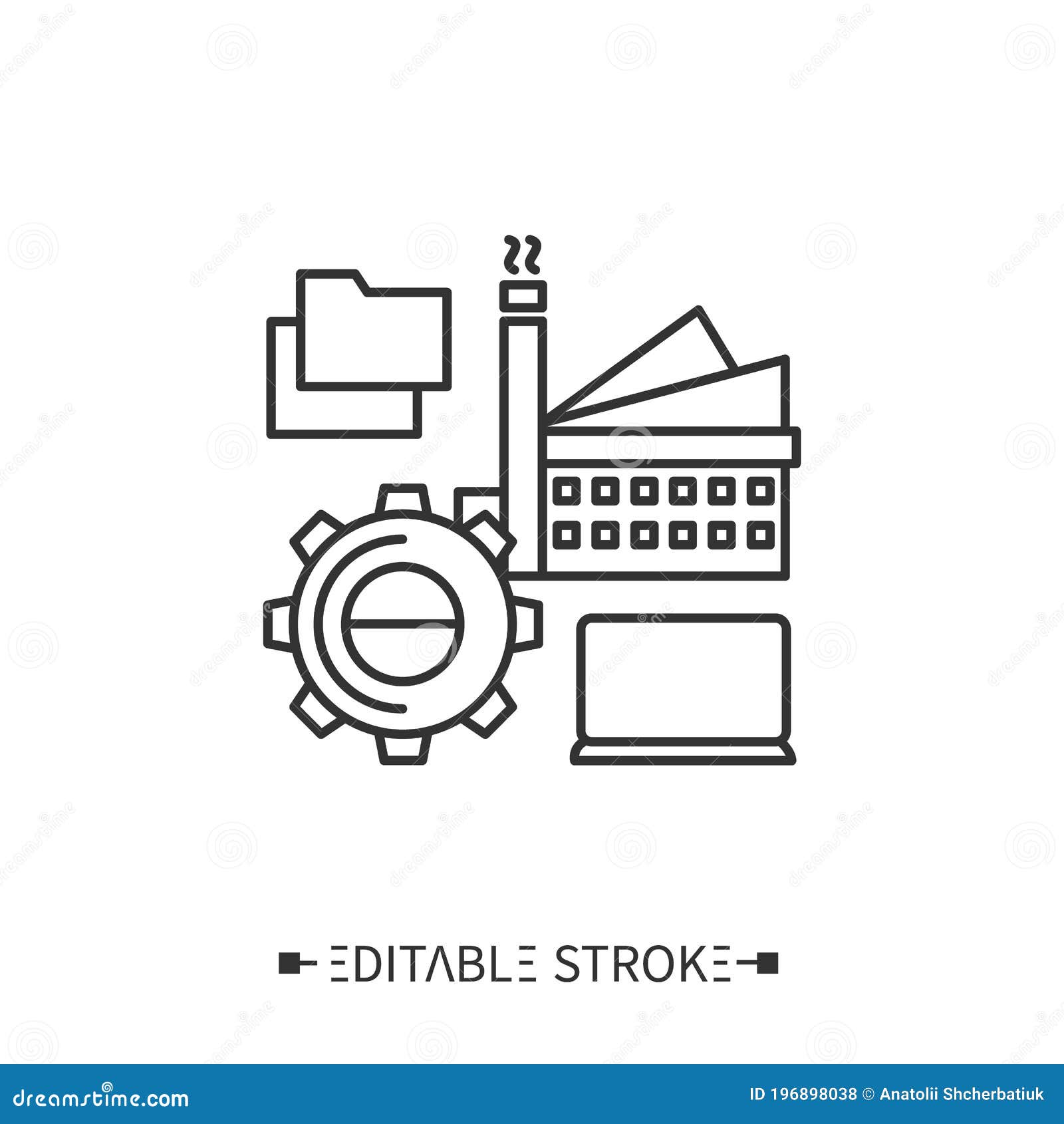 Smart Infrastructure Icon. Editable Illustration Stock Vector ...