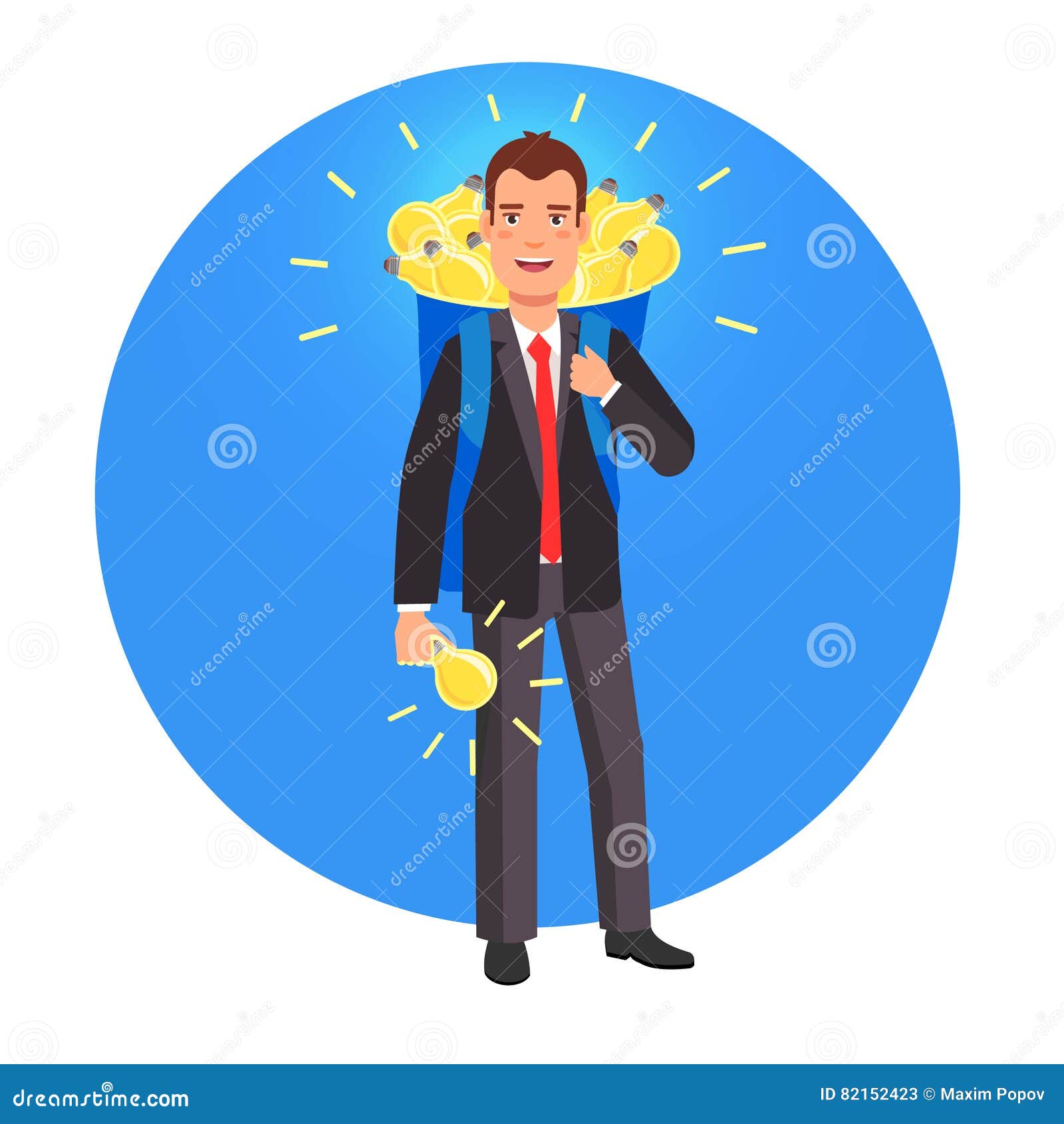 Smart Innovator And Entrepreneur Cartoon Vector | CartoonDealer.com ...