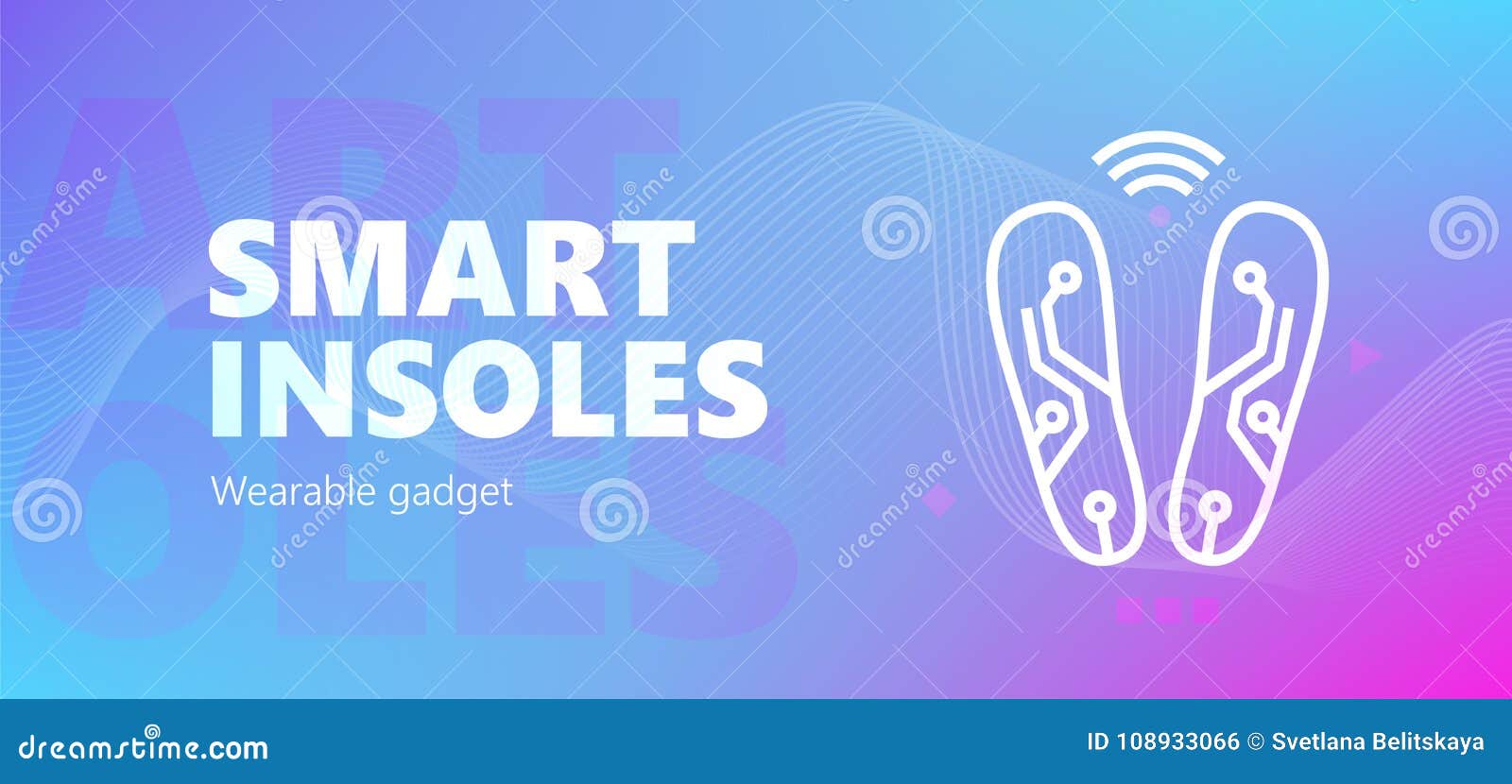 Smart Insoles Wearable Emblem Stock Vector - Illustration of footwear ...