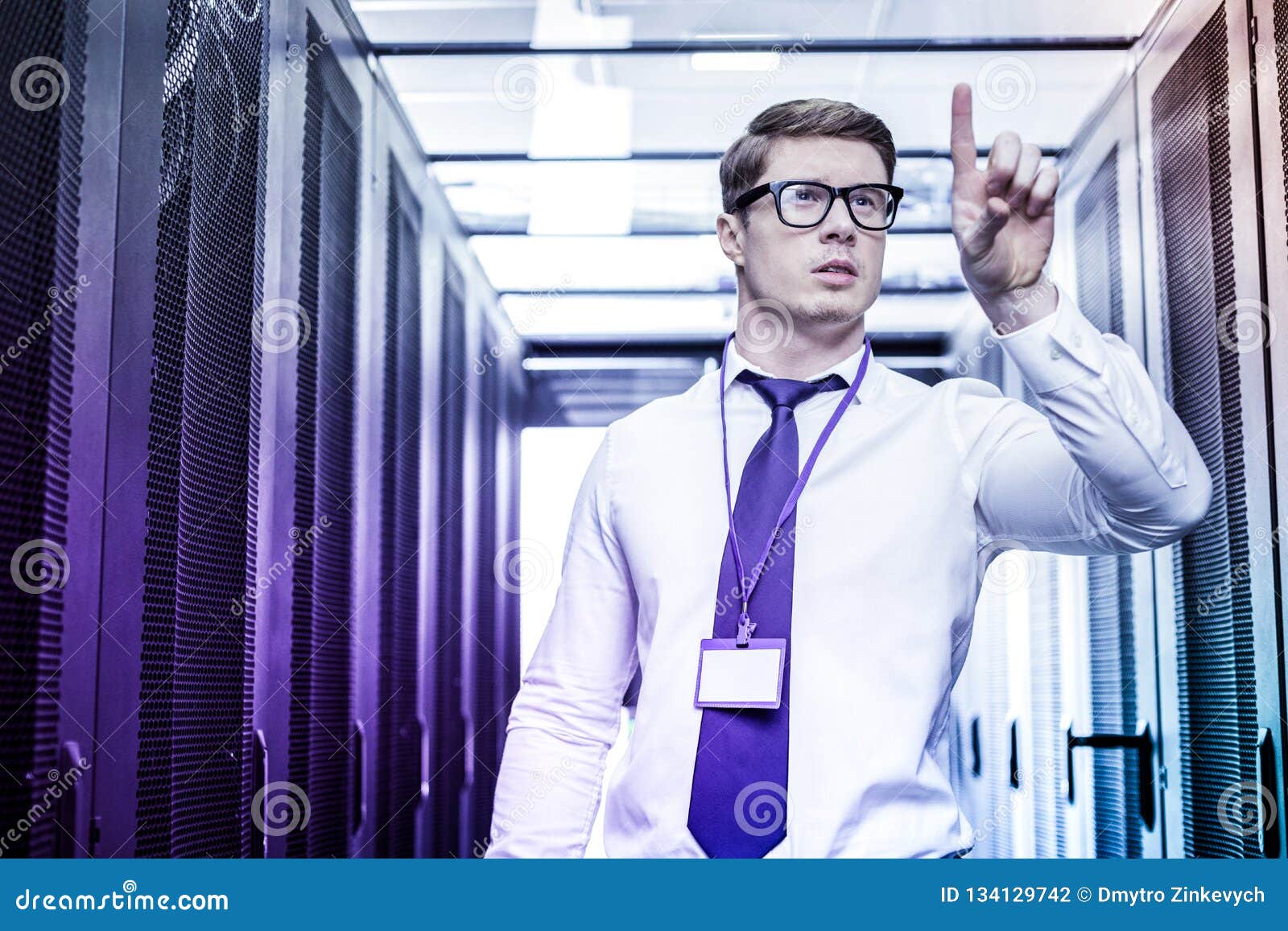 Smart Intelligent Man Focusing on His Work Stock Photo - Image of ...