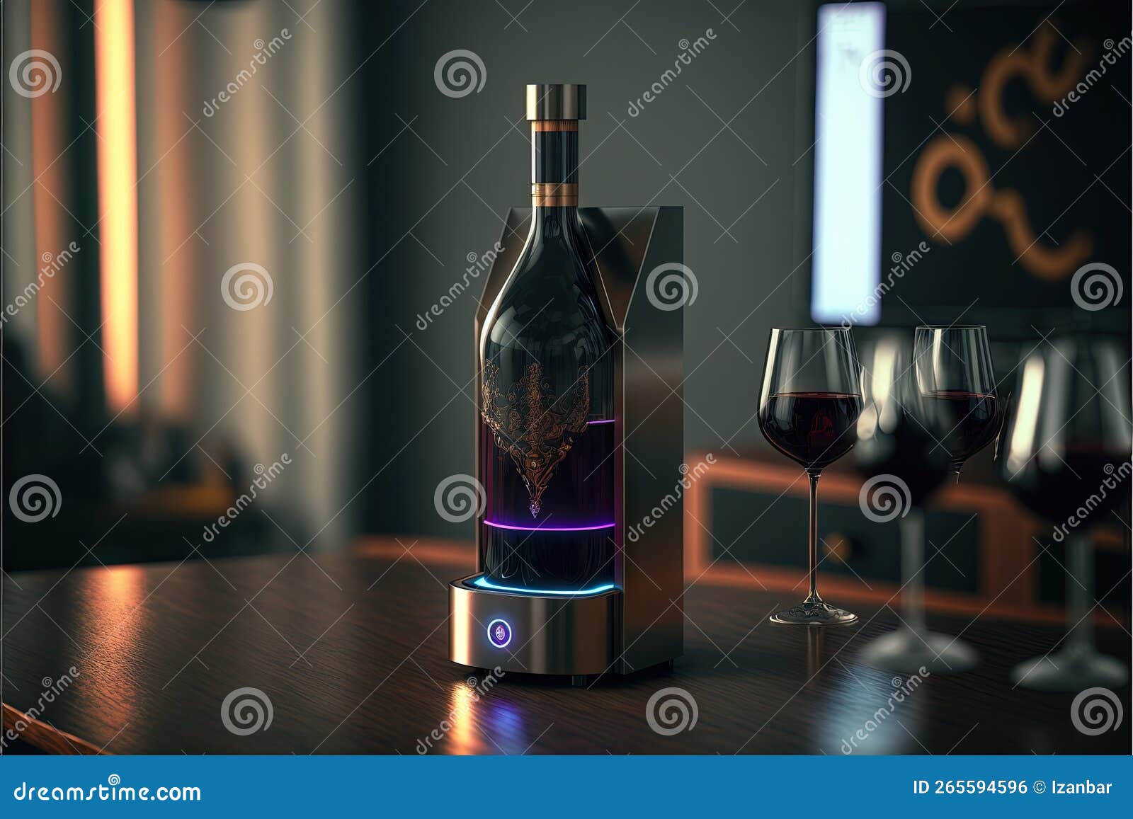 Smart Intelligent Wine Drink Maker Bottle of the Future Generative Ai ...
