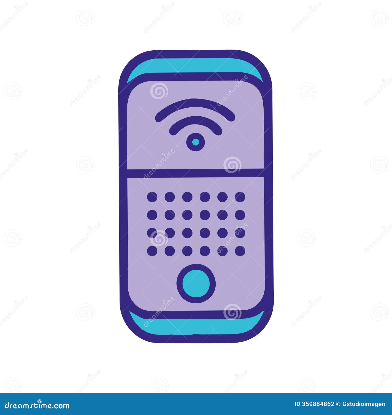 Smart Intercom System Cartoon Vector | CartoonDealer.com #356848005