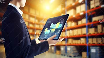 Smart Inventory Management System Concept Stock Photo - Image of modern ...