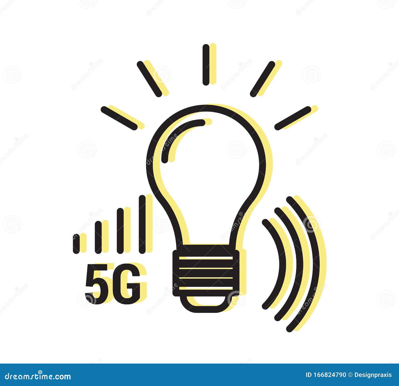 Smart IoT Devices - Light Bulb Icon Stock Illustration - Illustration ...