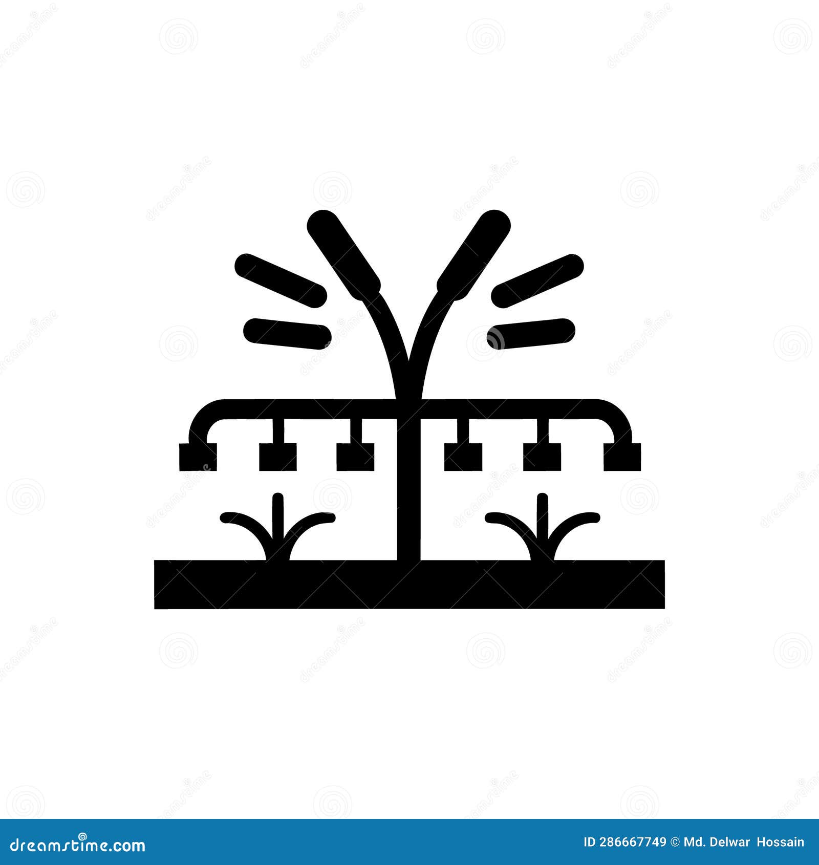 Smart Irrigation System Icon Stock Vector - Illustration of sign, water ...