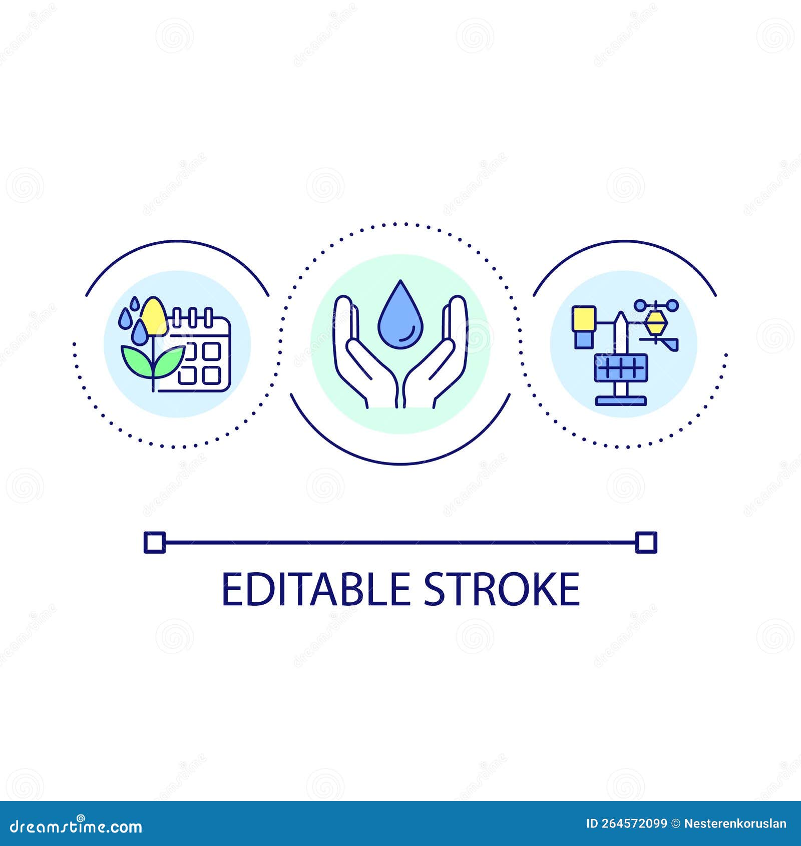 Smart Irrigation System Loop Concept Icon Stock Vector - Illustration ...