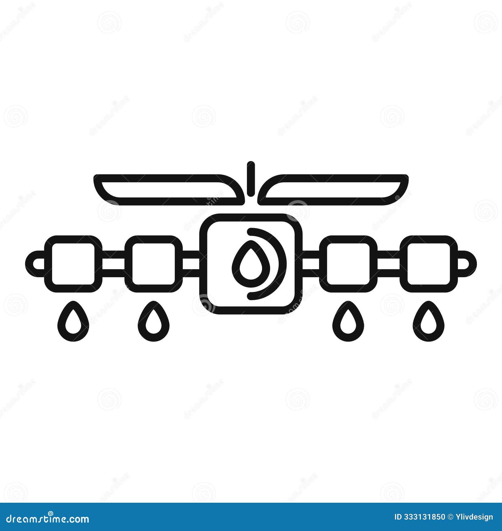Smart Irrigation System with Water Drops for Agriculture Stock ...