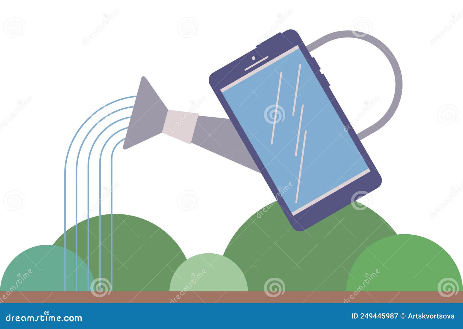 Smart Irrigation Technology. Smart Watering Stock Vector - Illustration ...