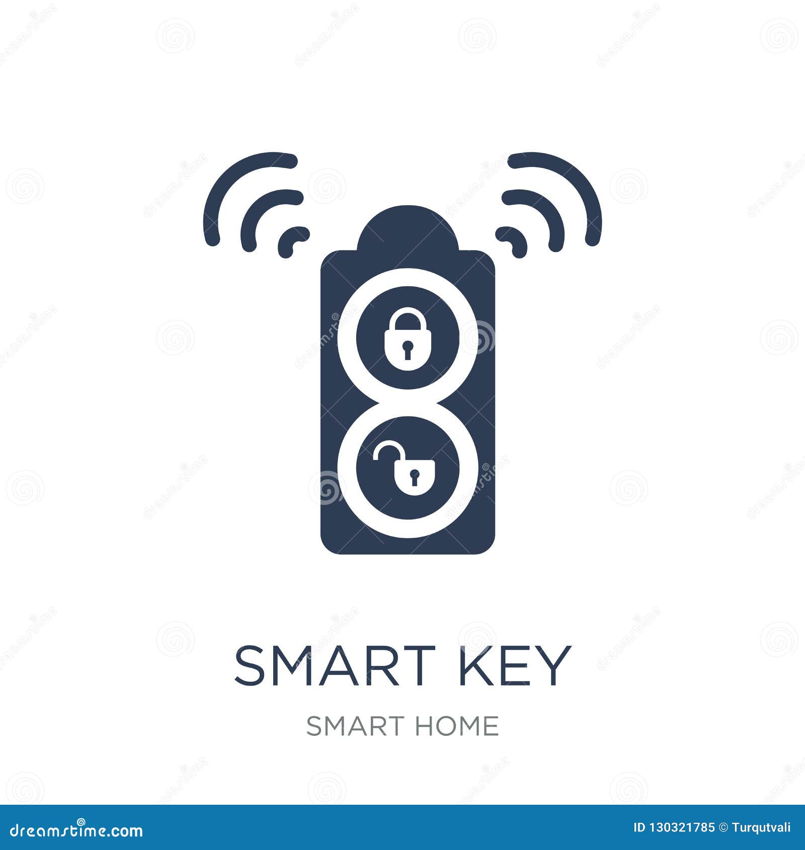Smart Key Icon. Trendy Flat Vector Smart Key Icon on White Background ...