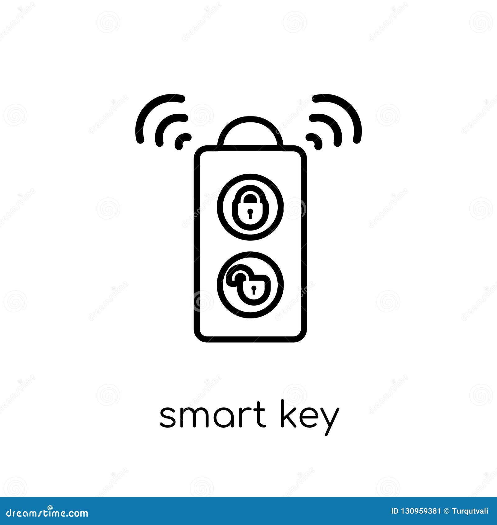 Smart Key Icon. Trendy Modern Flat Linear Vector Smart Key Icon Stock ...