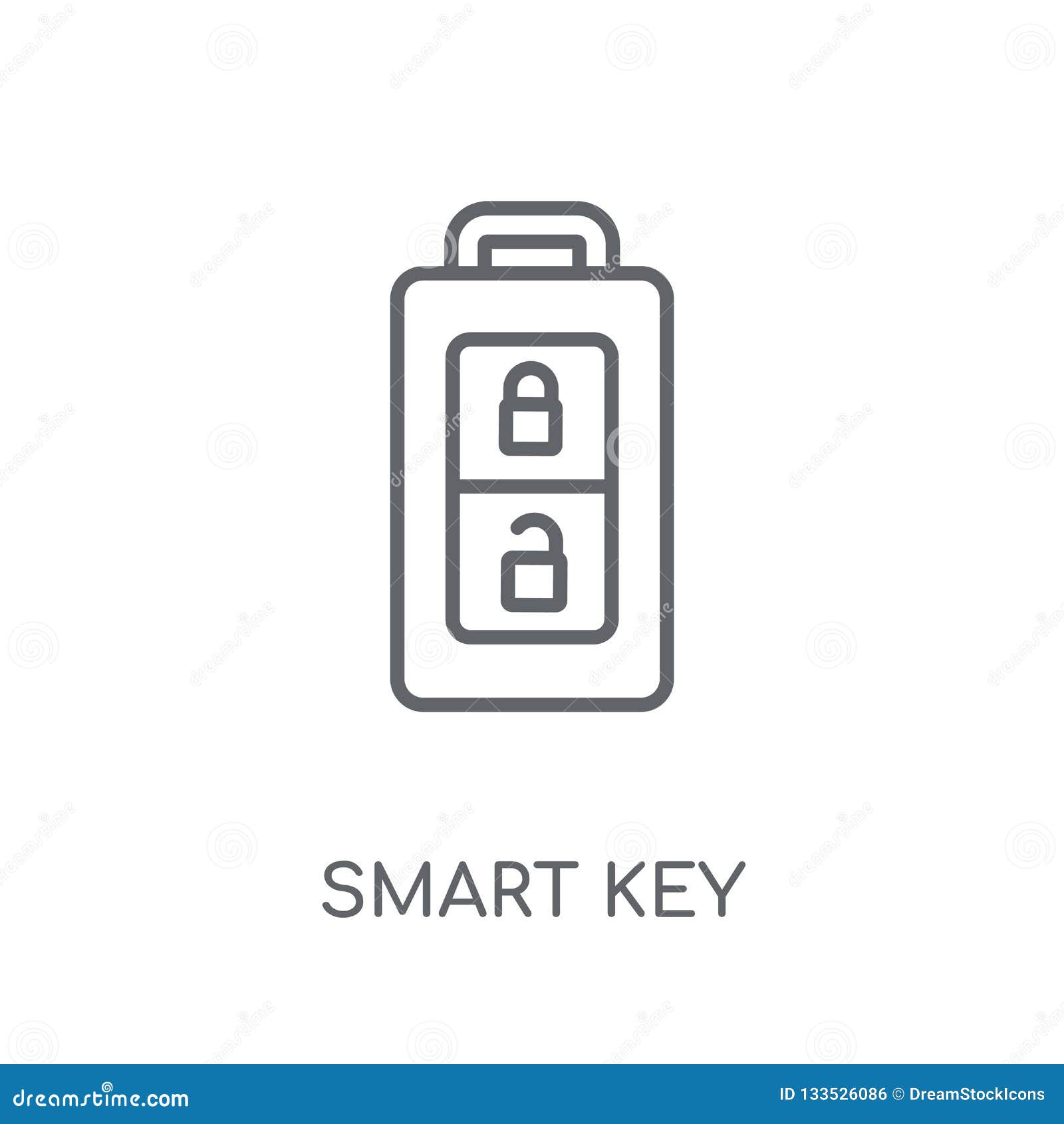 Smart Key Linear Icon. Modern Outline Smart Key Logo Concept on Stock ...