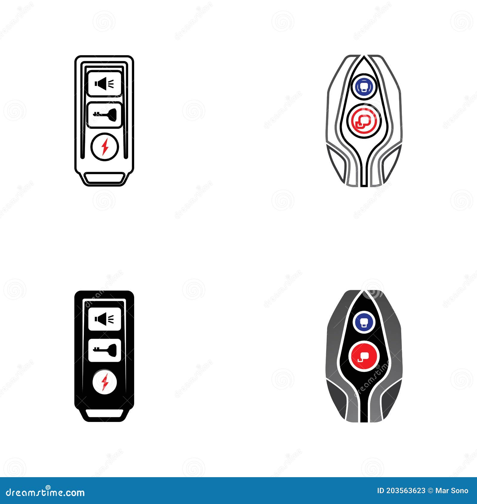 Smart Key System Vector Illustration Template Stock Vector ...