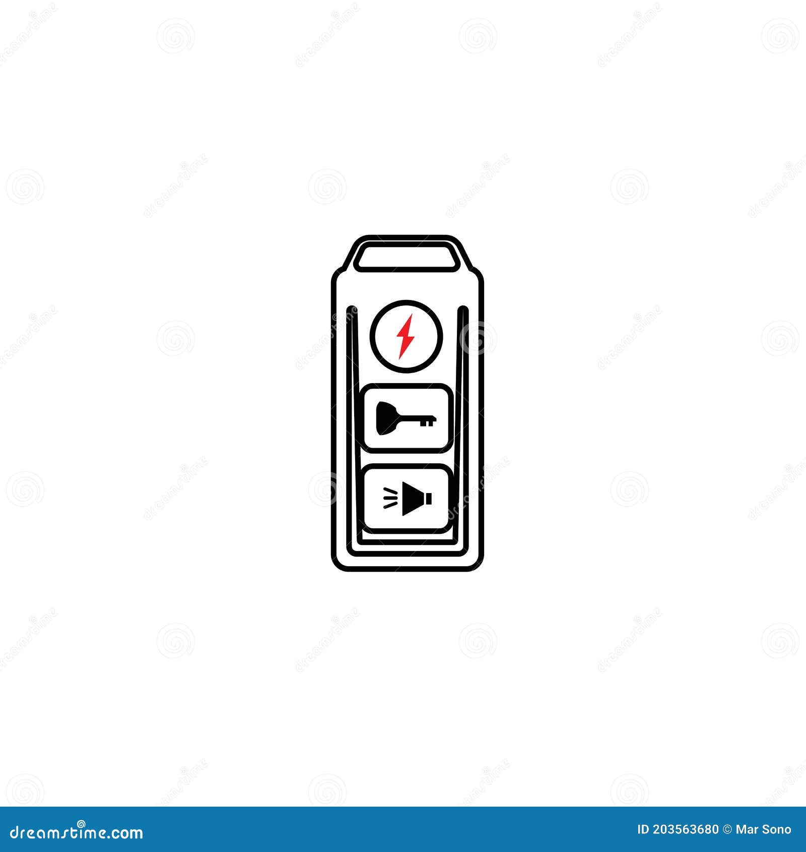 Smart Key System Vector Illustration Template Stock Vector ...